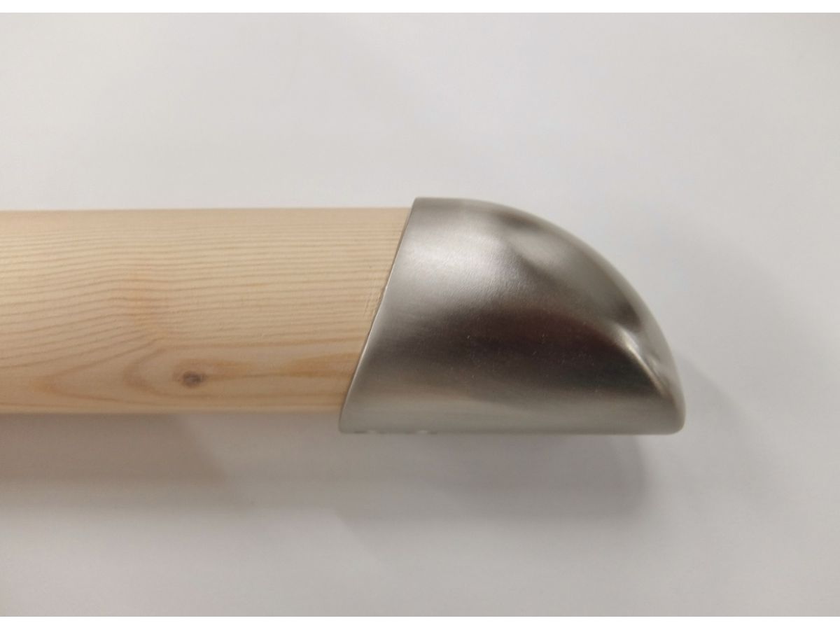 Fusion End Cap Brushed Nickel Stair 54mm Round Mopstick Handrail Wall ...