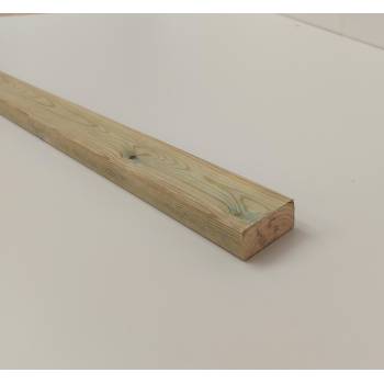 Treated Timber Landscape Laths Battens Rounded Corner 50x25mm 2x1"