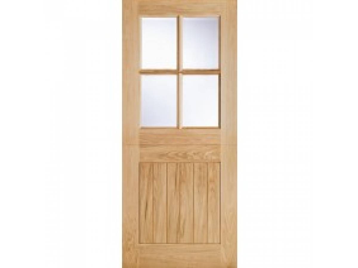 Oak Cottage Stable 4 light External Door Wooden Timber